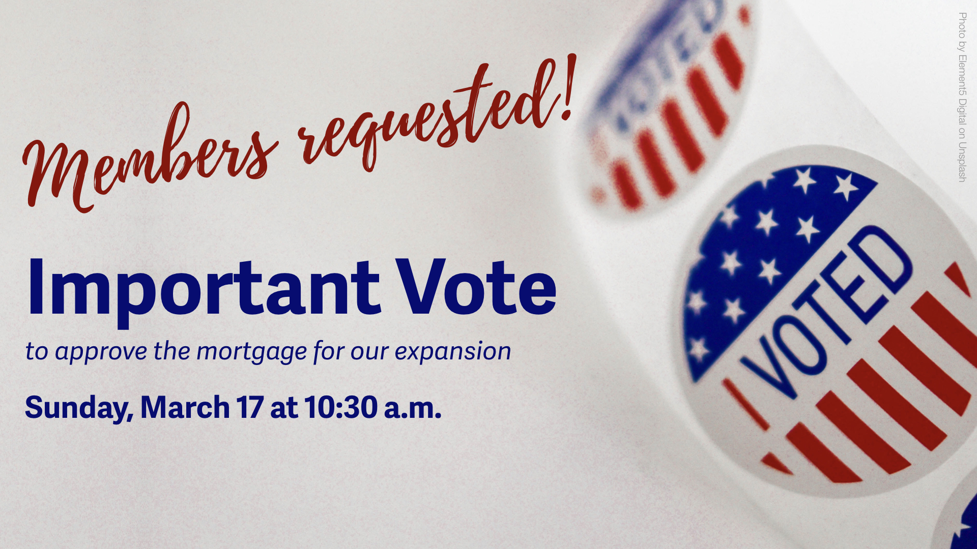 Membership Vote: Expansion Project – Artisan Church – Rochester, NY