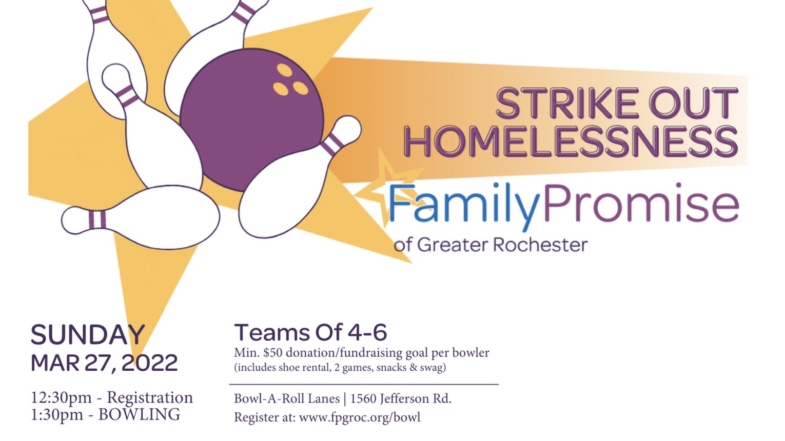 Family Promise Strike Out Homelessness – Artisan Church – Rochester, NY